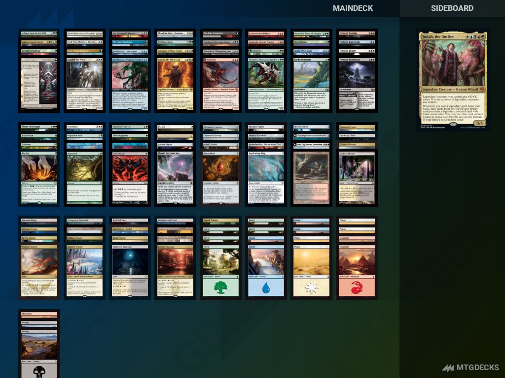 Historic-Brawl Jodah, the Unifier deck by MTGA-Assistant-Meta • MTG DECKS