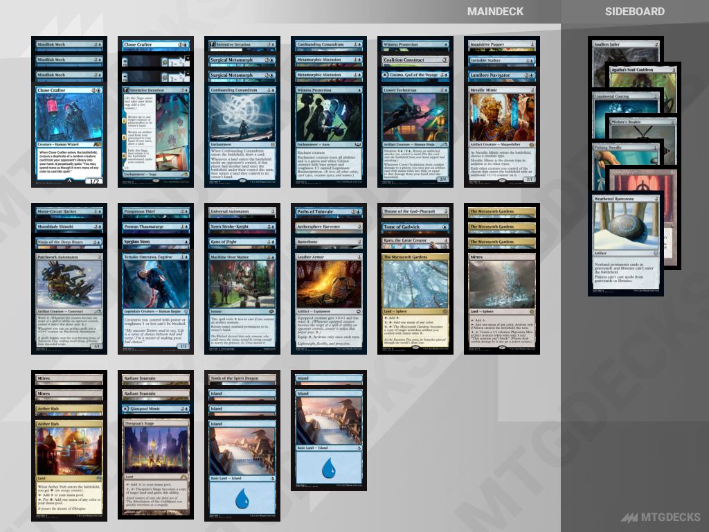 Timeless Mono Blue deck by MTGA-Assistant-Meta • MTG DECKS