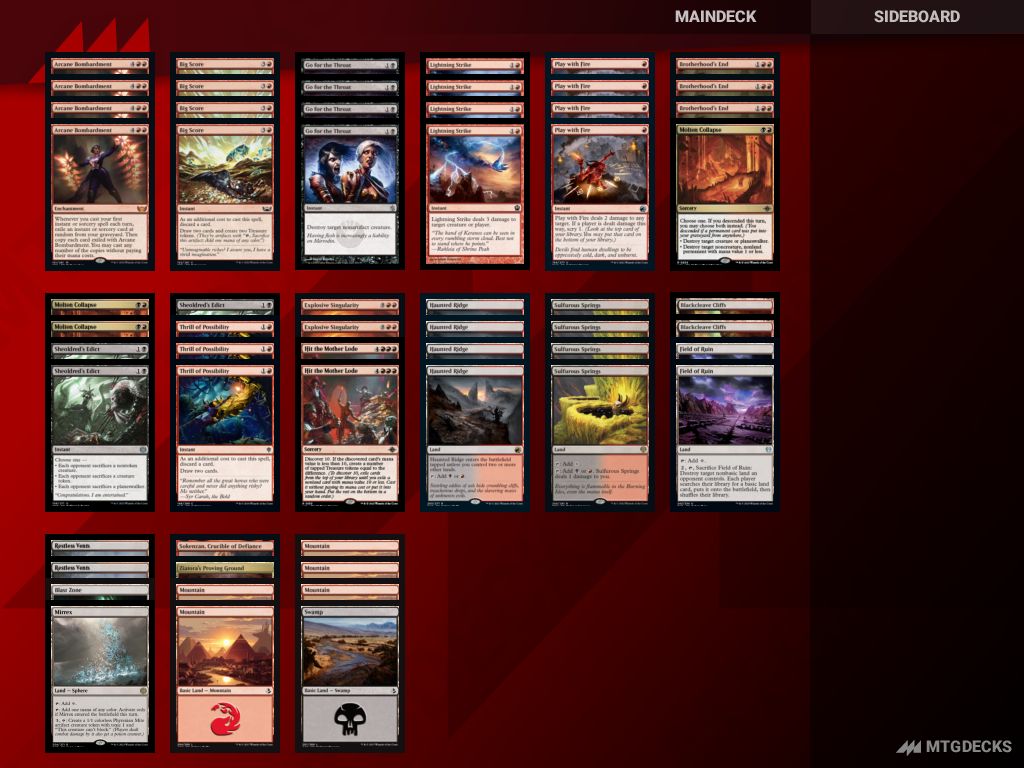 Arena Standard Bombardment of the explosive deck by Santosvella • MTG DECKS