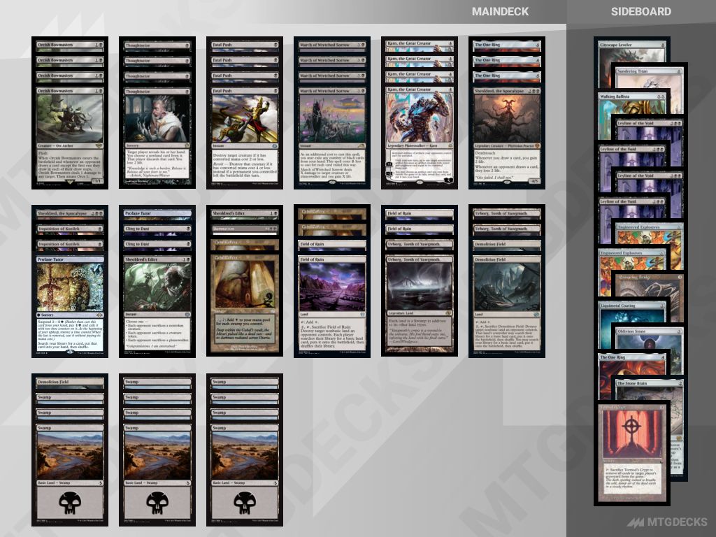 Modern Mono Black deck by Abe Kenichi • MTG DECKS