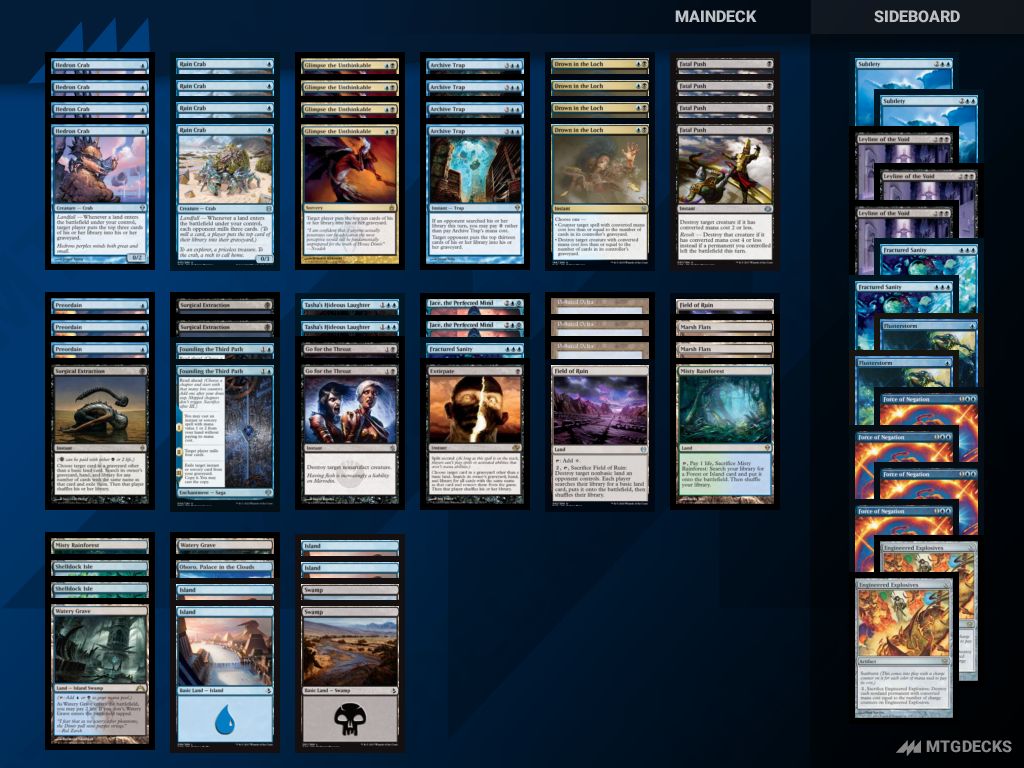 Modern Dimir Mill deck by Cory Comstock • MTG DECKS