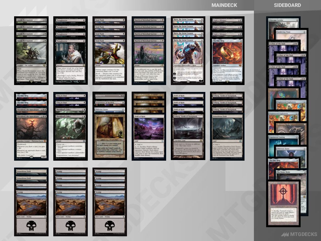 Modern Mono Black deck by Nishimoto Kouhei • MTG DECKS