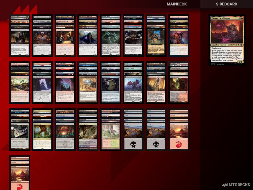 Historic-Brawl Zoyowa Lava-tongue twister!! deck by MTG_GeekyMagic ...