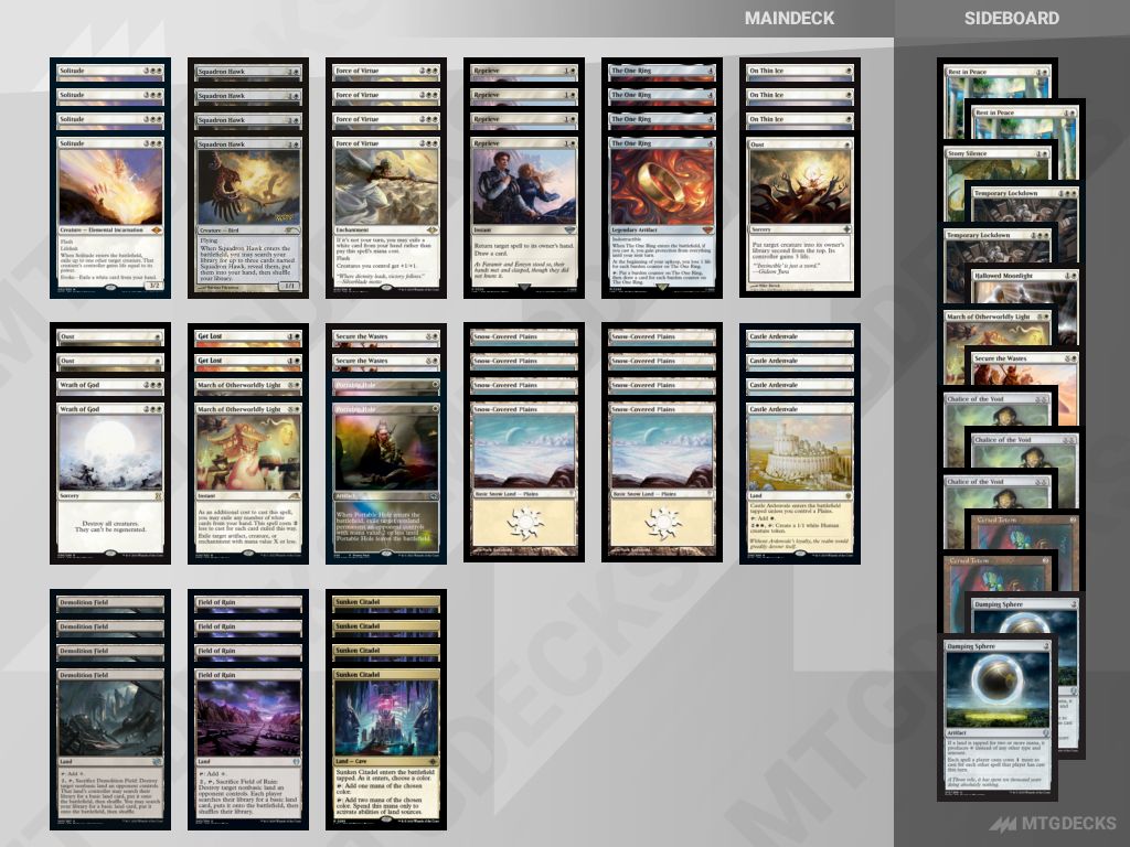 Modern Mono White Control deck by attarex • MTG DECKS