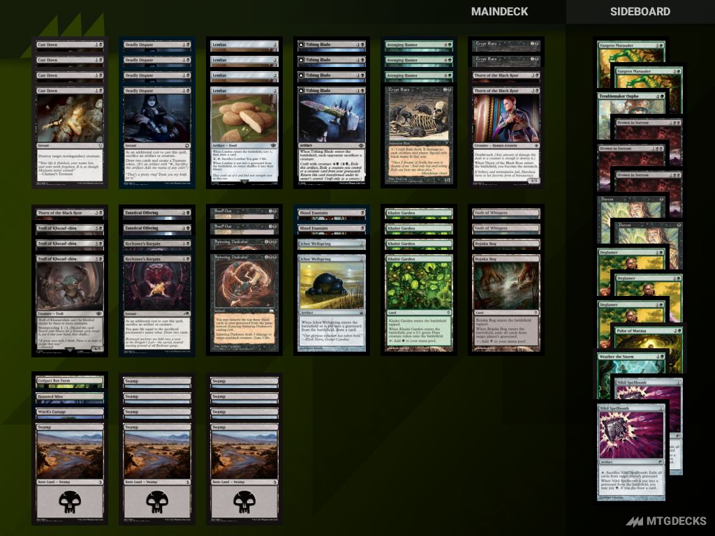 Pauper Golgari Control deck by Dias Mamute • MTG DECKS