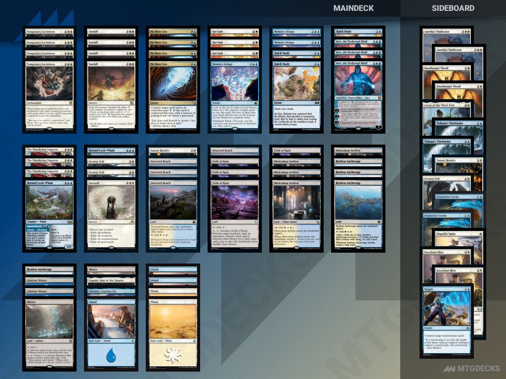 Arena Standard AZORIUS CONTROL deck by Rapsolo • MTG DECKS