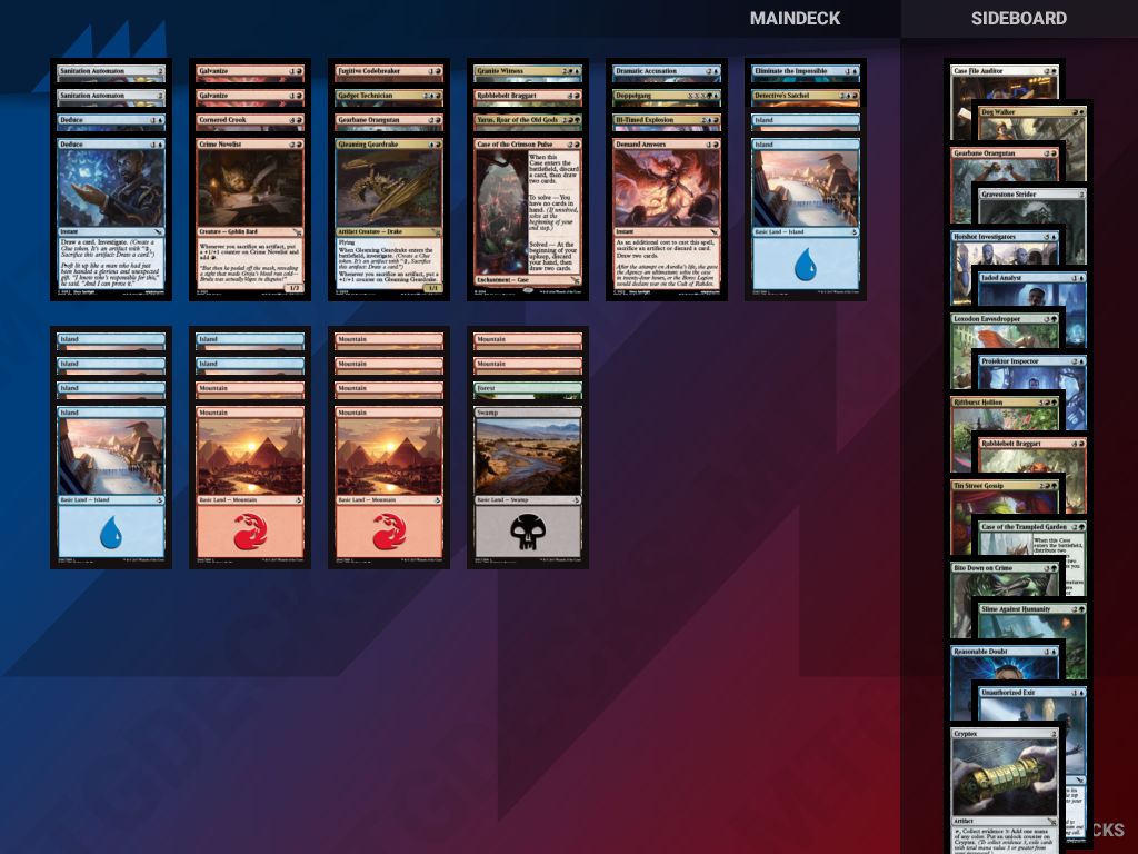 Standard UR things MKM deck by calebdmtg • MTG DECKS