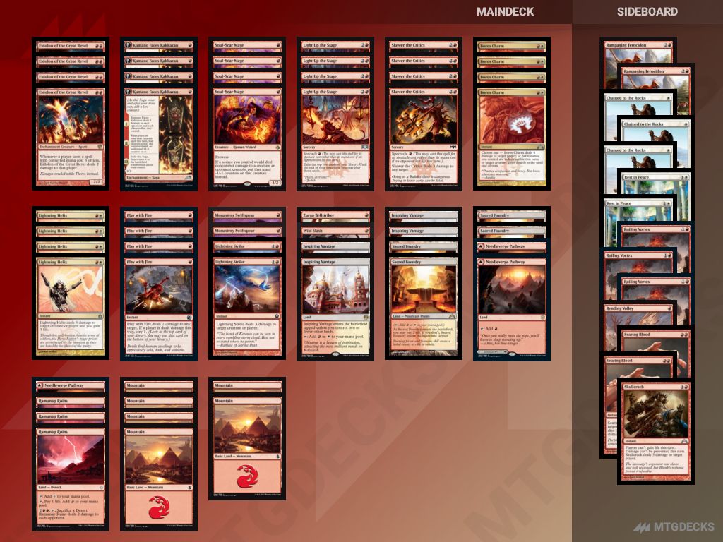 Pioneer Boros Prowess deck by guiyote • MTG DECKS
