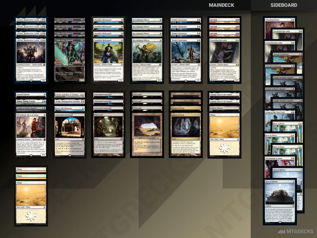 Pioneer Orzhov Humans deck by LauraBodewig • MTG DECKS