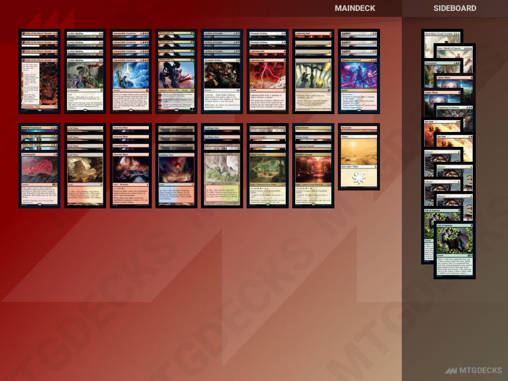 Modern Five-Color Creativity deck by Nathan Sahai • MTG DECKS