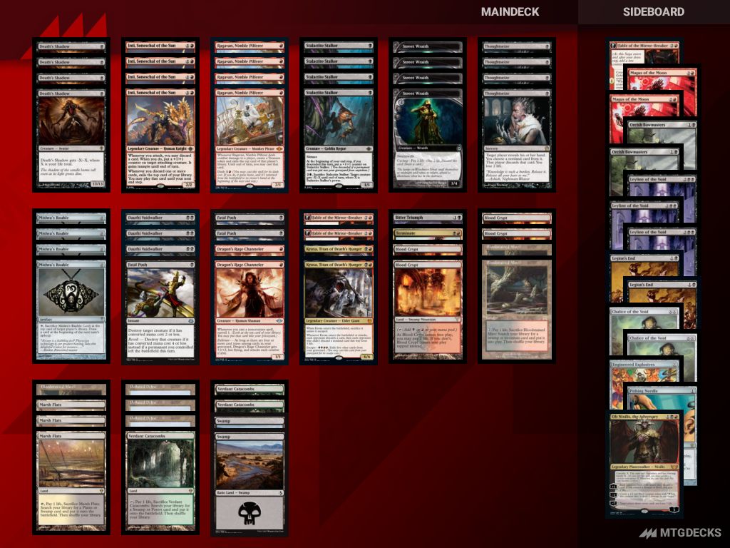 Modern Rakdos Death's Shadow deck by Gerry Thompson • MTG DECKS