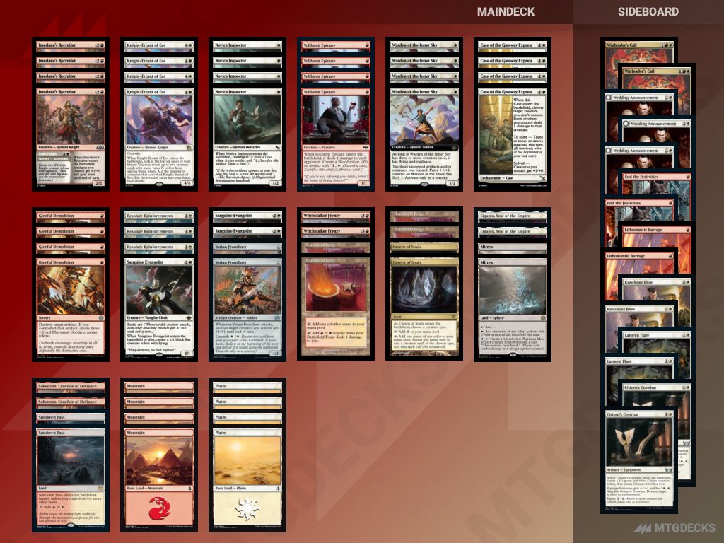 Standard Boros Convoke deck by Kyoto_Maschi • MTG DECKS