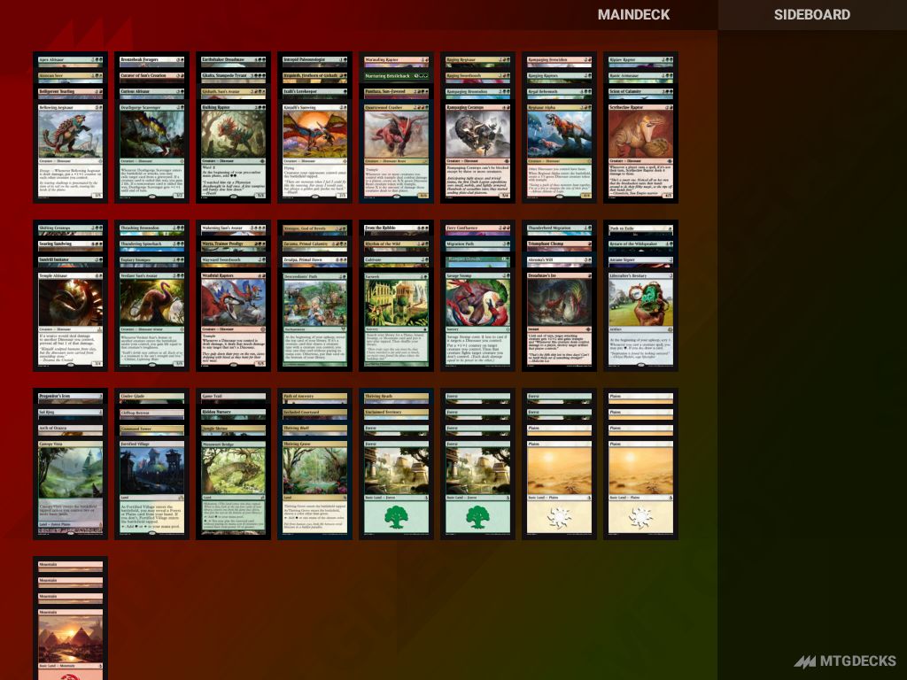 Commander Velociramptor deck by amuyashi • MTG DECKS