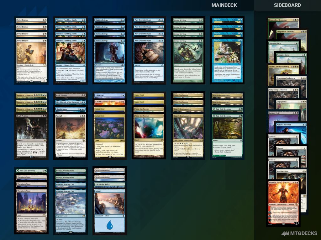 Pioneer Lotus Field Combo deck by Sean Goddard • MTG DECKS