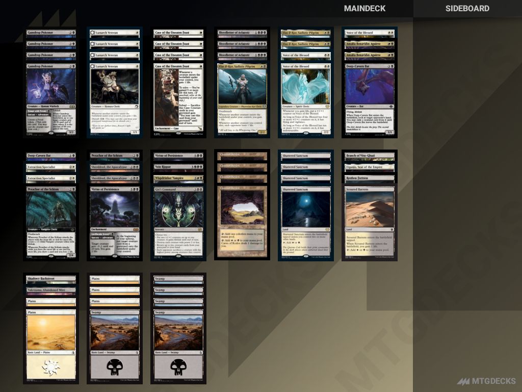 Arena Standard Orzhov Lifegain deck by Nivea • MTG DECKS