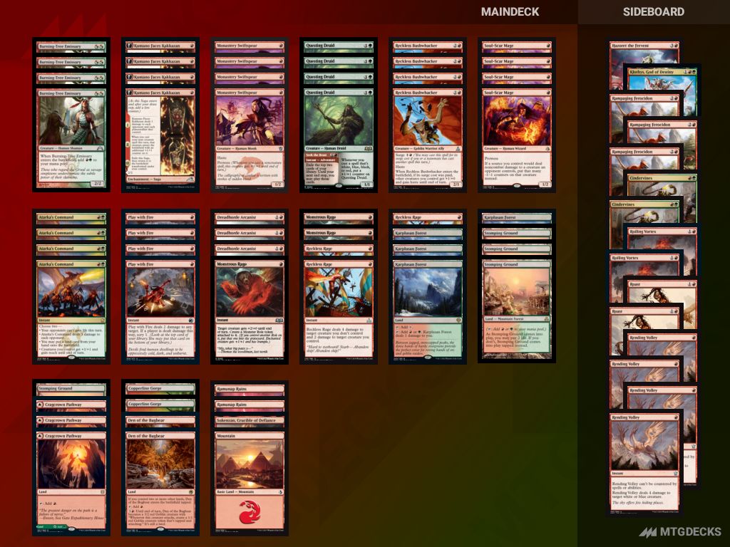 Pioneer Bushwhacker Red deck by Honjo Daiki • MTG DECKS