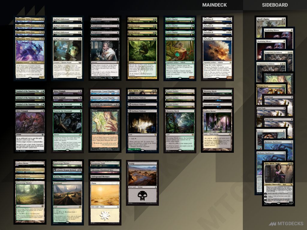 Pioneer Abzan Greasefang deck by Yiren Jiang • MTG DECKS