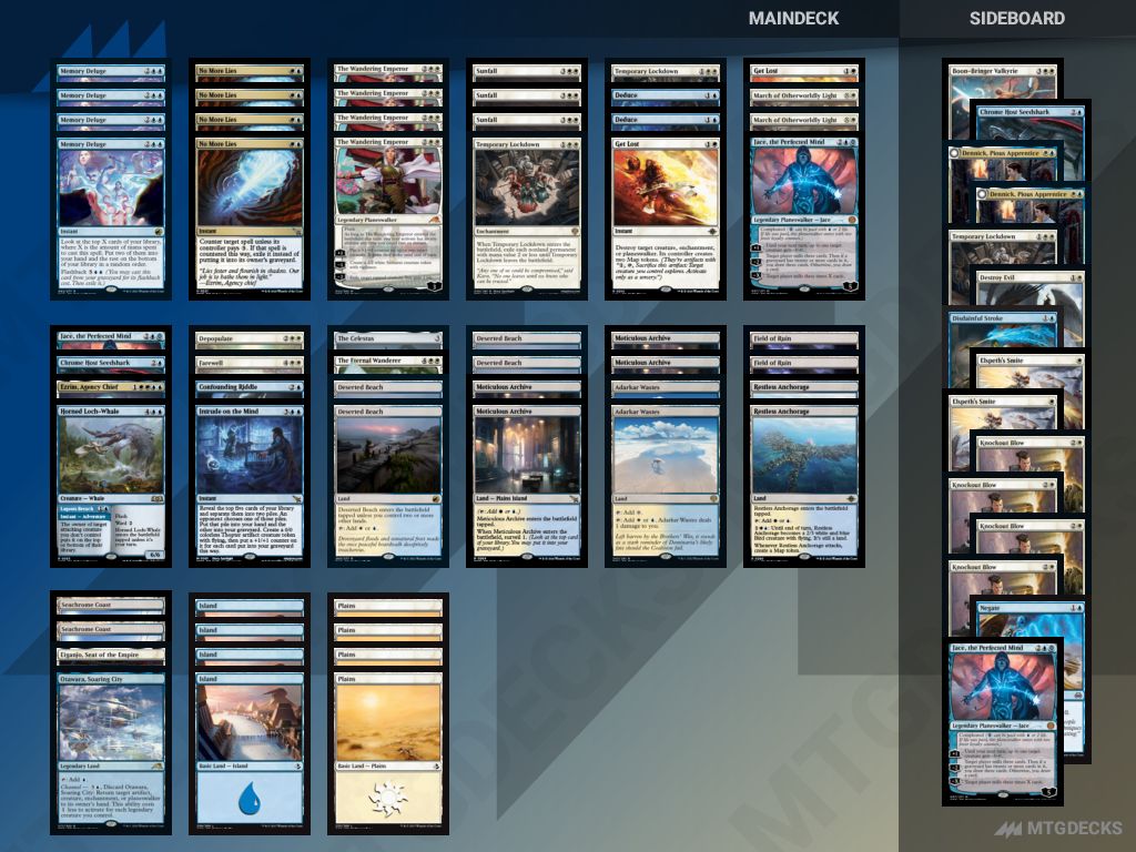 Standard Azorious control deck by Alessandro Ciurli • MTG DECKS