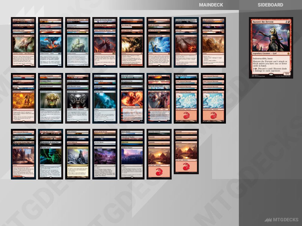 Historic-Brawl Hazoret the Fervent deck by MTGA-Assistant-Meta • MTG DECKS