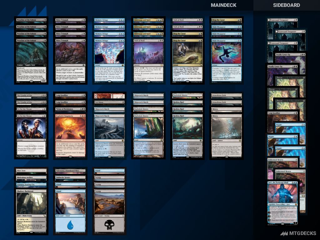 Standard Dimir Control deck by Jeremy Lundin • MTG DECKS