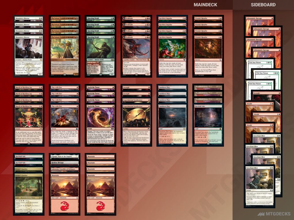 Standard Boros Pia deck by Cameron Hixson • MTG DECKS