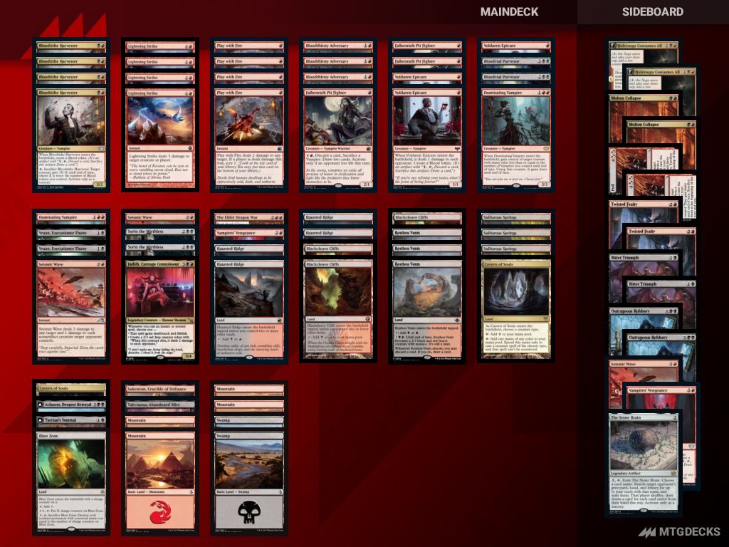 Arena Standard Rakdos Vampires deck by Grixisleader • MTG DECKS