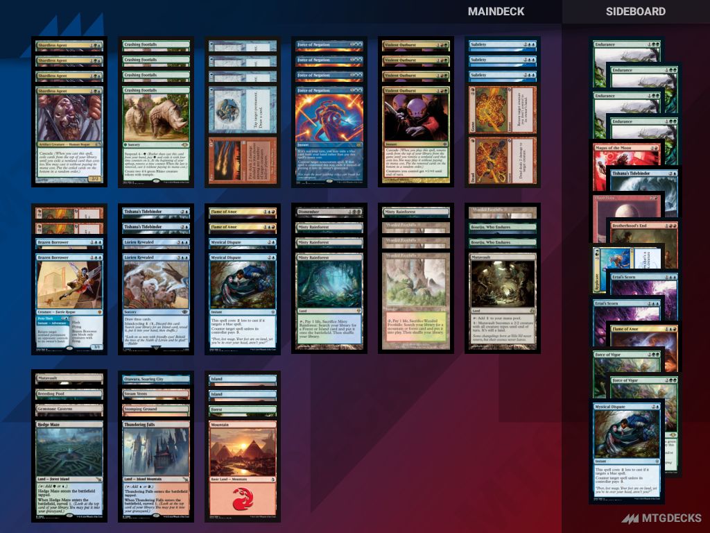 Modern Cascade Crash deck by SEKIDO YUITO • MTG DECKS