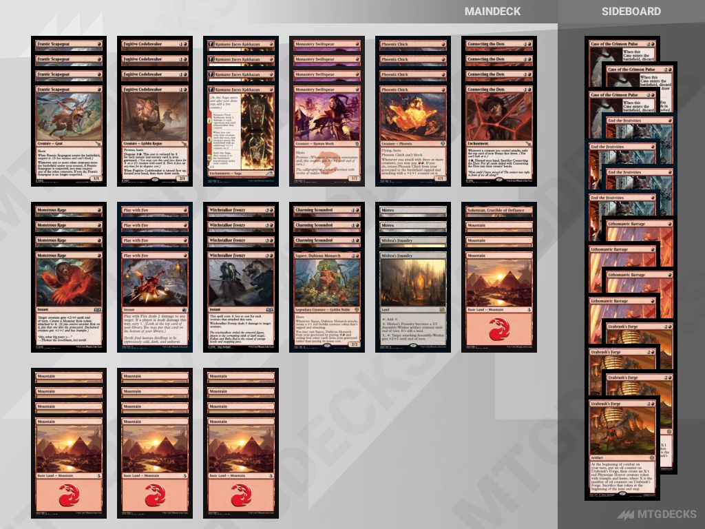 Standard Mono Red deck by Takahashi Takuya • MTG DECKS