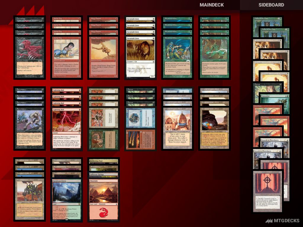 Premodern Zoo deck by Ezequiel Juncal • MTG DECKS
