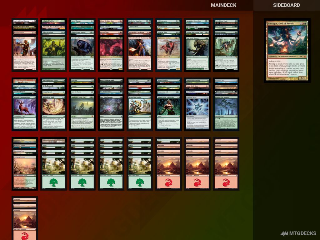 Historic-Brawl Xenagos Magic Arena deck by Maximus2264 • MTG DECKS