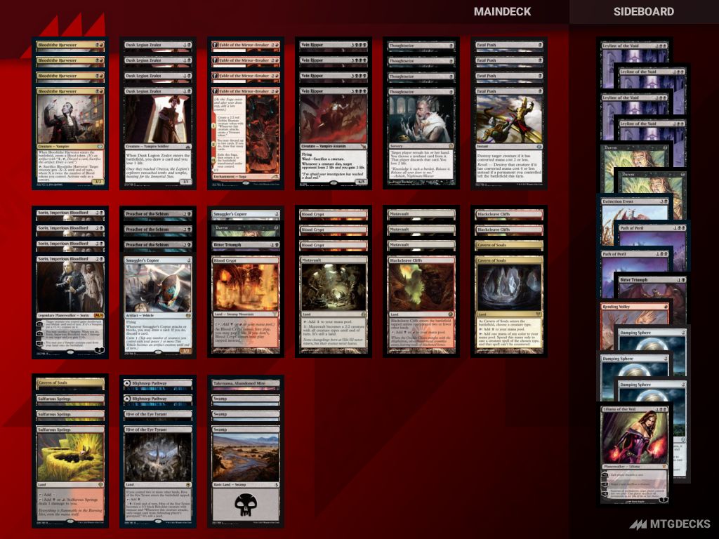 Pioneer Rakdos Vampires deck by jon corpora • MTG DECKS