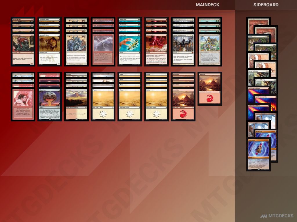 Old-school Pink Weenie deck by Imanol Reina • MTG DECKS