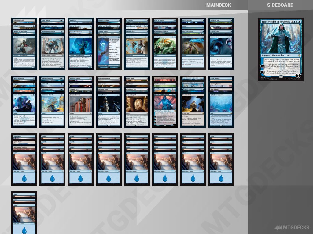 Historic-Brawl Jace, Wielder of Mysteries deck by MTGA-Assistant-Meta ...