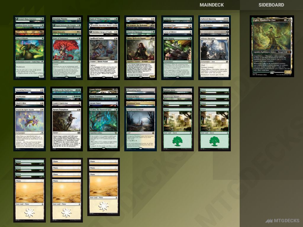 Brawl Calix, Guided by Fate deck by MTGA-Assistant-Meta • MTG DECKS