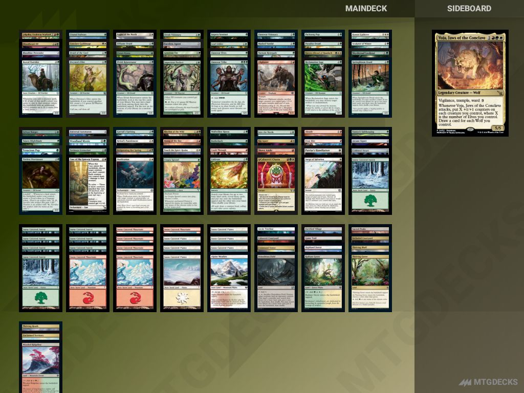 Historic-Brawl Voja, Jaws of the Conclave (No Rares Elfball) deck by ...