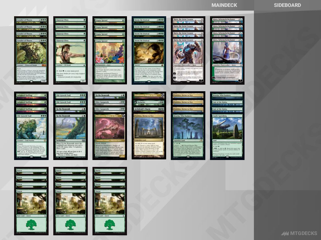 Arena Historic Mono Green Devotion deck by Leifr • MTG DECKS