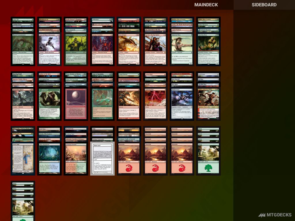 Canadian-Highlander Gruul deck by Owen Jones • MTG DECKS