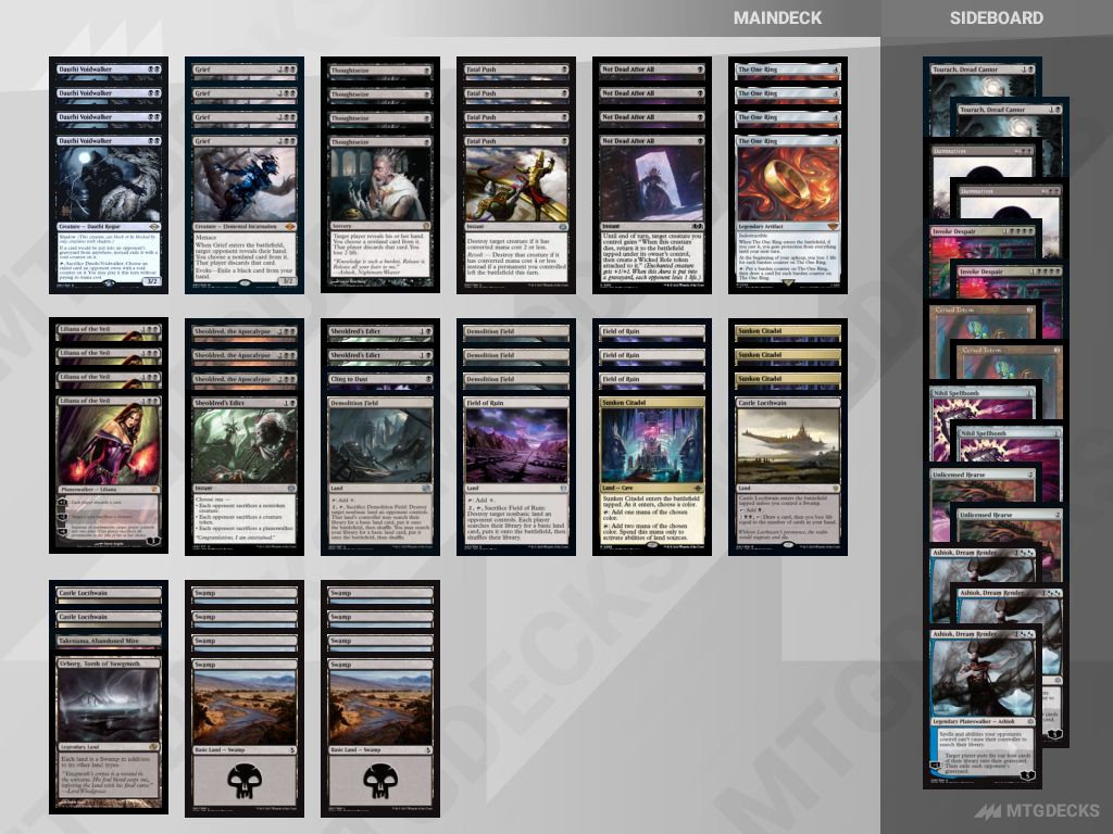 Modern Mono Black deck by Mrakami Kazuki • MTG DECKS