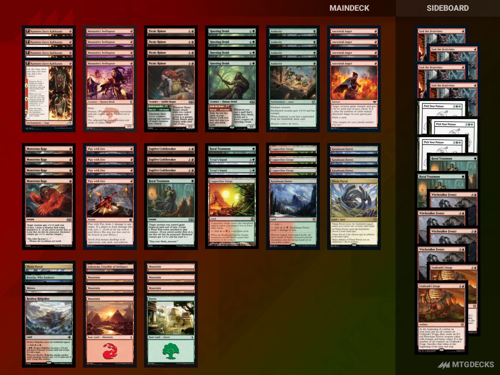 Standard Red Deck Wins deck by DabuDabu • MTG DECKS