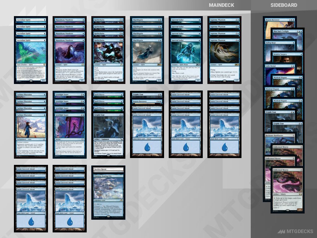 Pioneer Mono Blue Spirits deck by moon11 • MTG DECKS