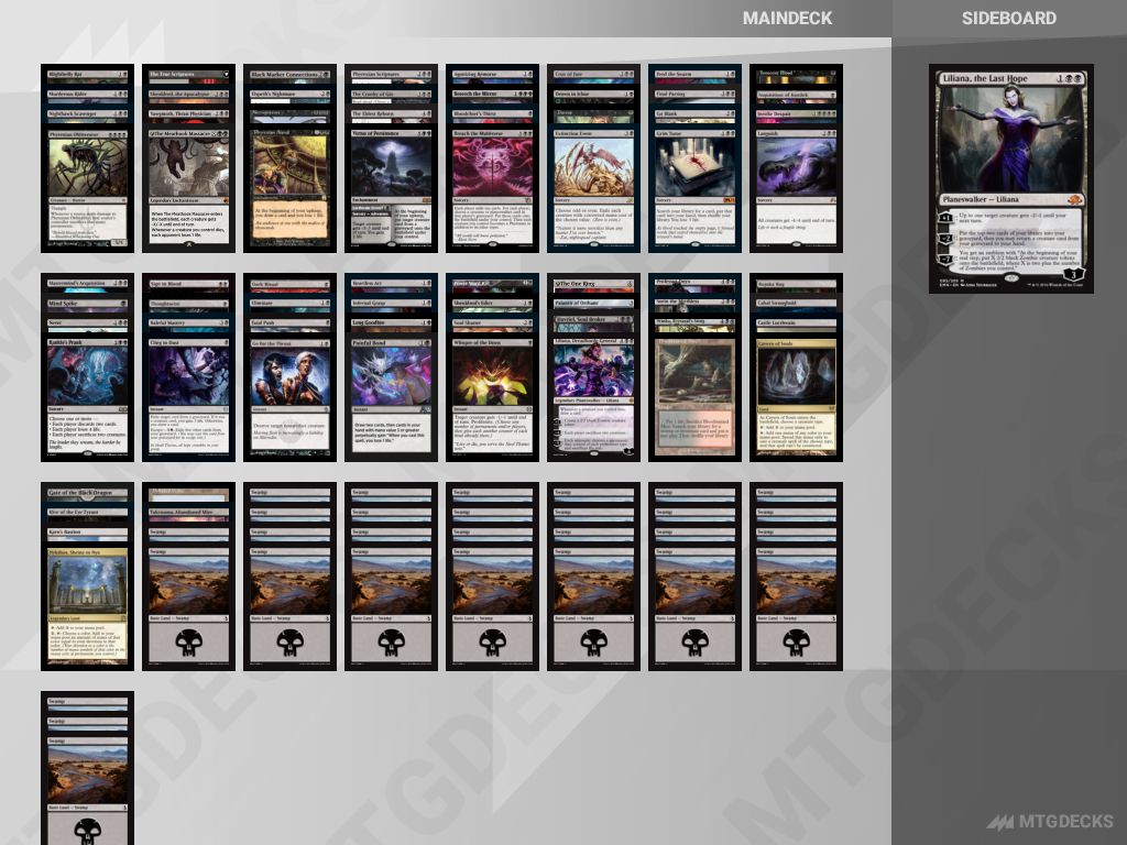 Historic-Brawl Liliana, the Last Hope Ultimate Fishing deck by bee_zlee ...