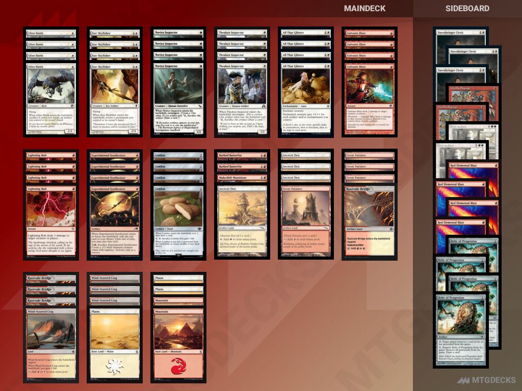 Pauper [Pa] MKM Boros Synthesizer deck by keigamtg • MTG DECKS