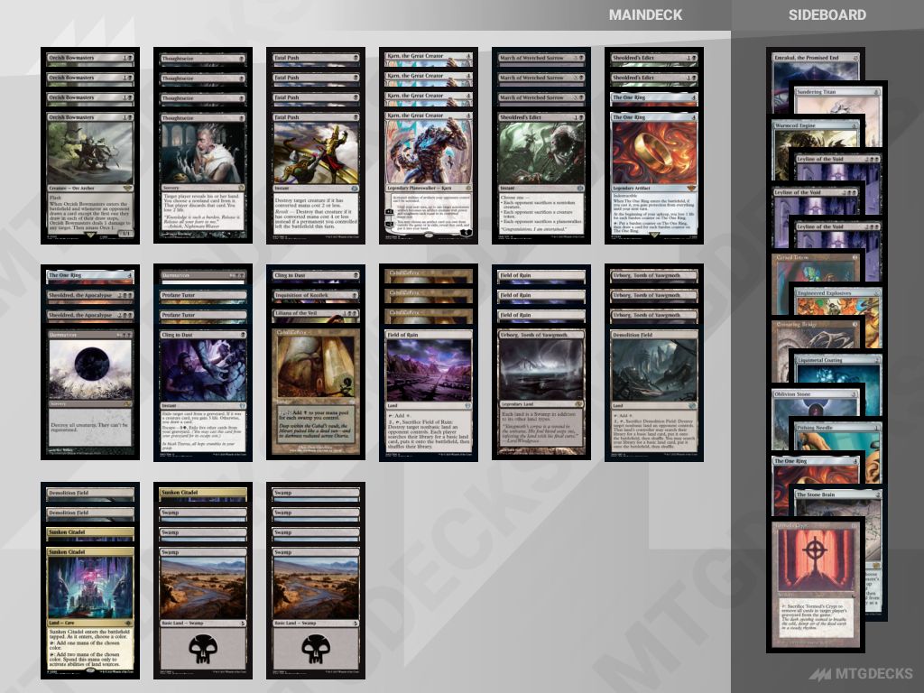 Modern Mono Black deck by Nagata Masaya • MTG DECKS