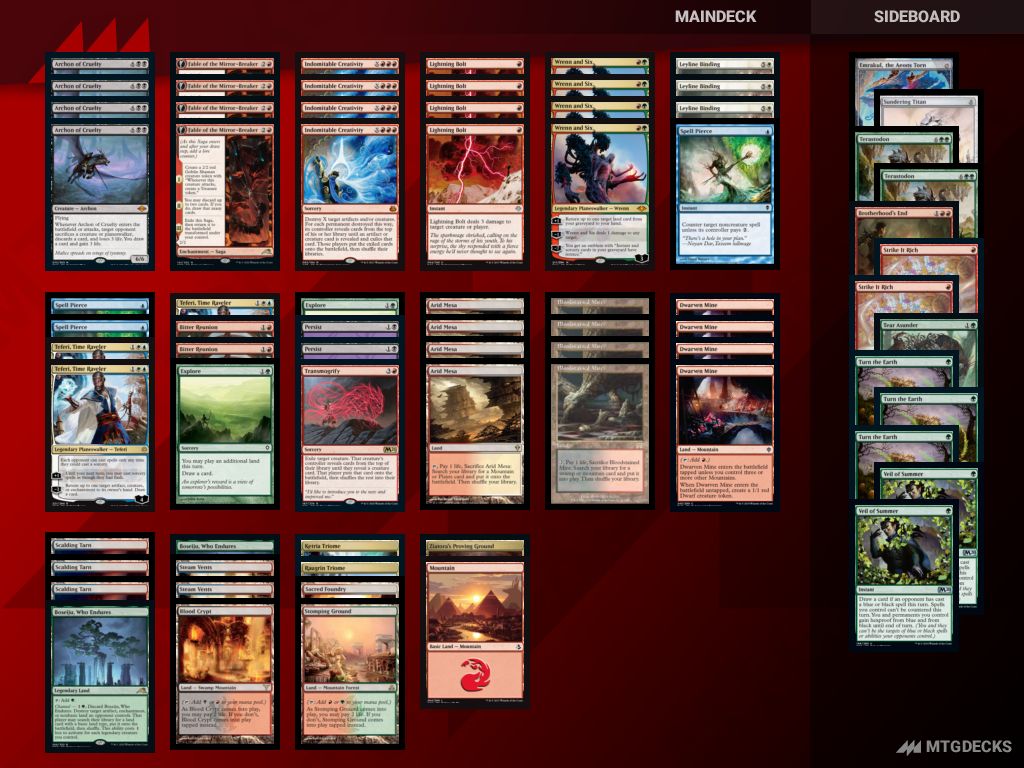 Modern 5C Indomitable Creativity deck by luna_yeen • MTG DECKS
