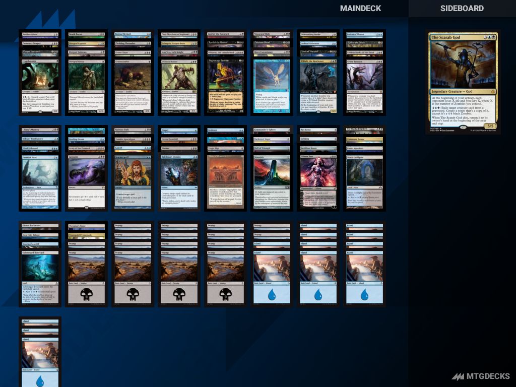 Commander Scarab God deck by Cliffbur • MTG DECKS