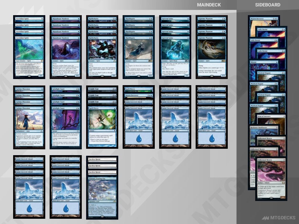 Pioneer Mono Blue Spirits deck by HEROtsukai • MTG DECKS