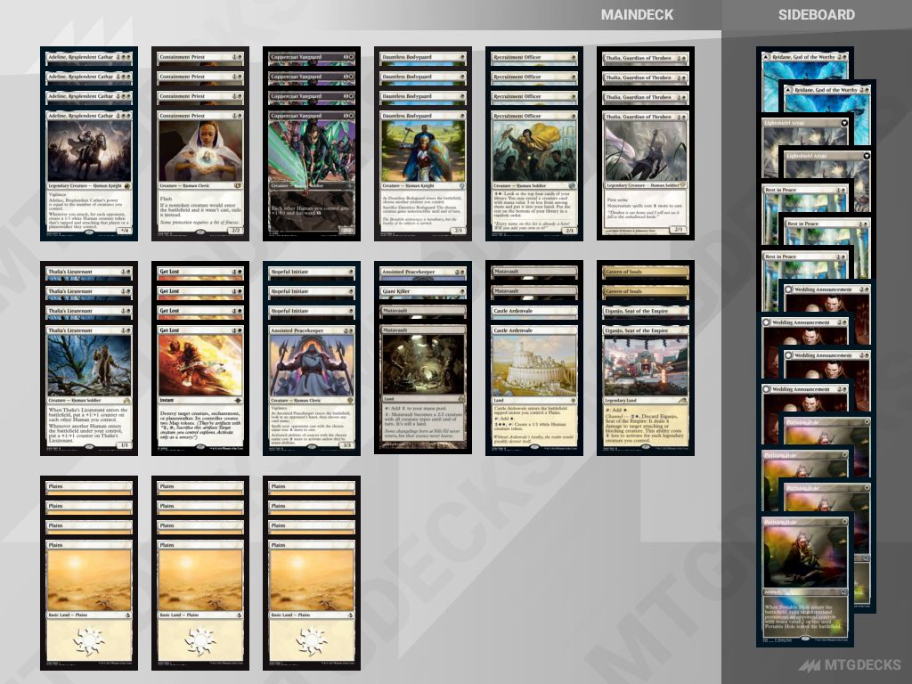 Arena Explorer Mono-White Humans deck by alvaro_pasto • MTG DECKS