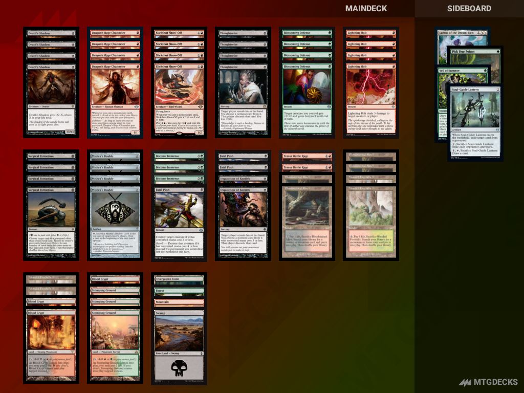Arena Timeless Jund Showoff deck by YouTube/MTG Joe • MTG DECKS