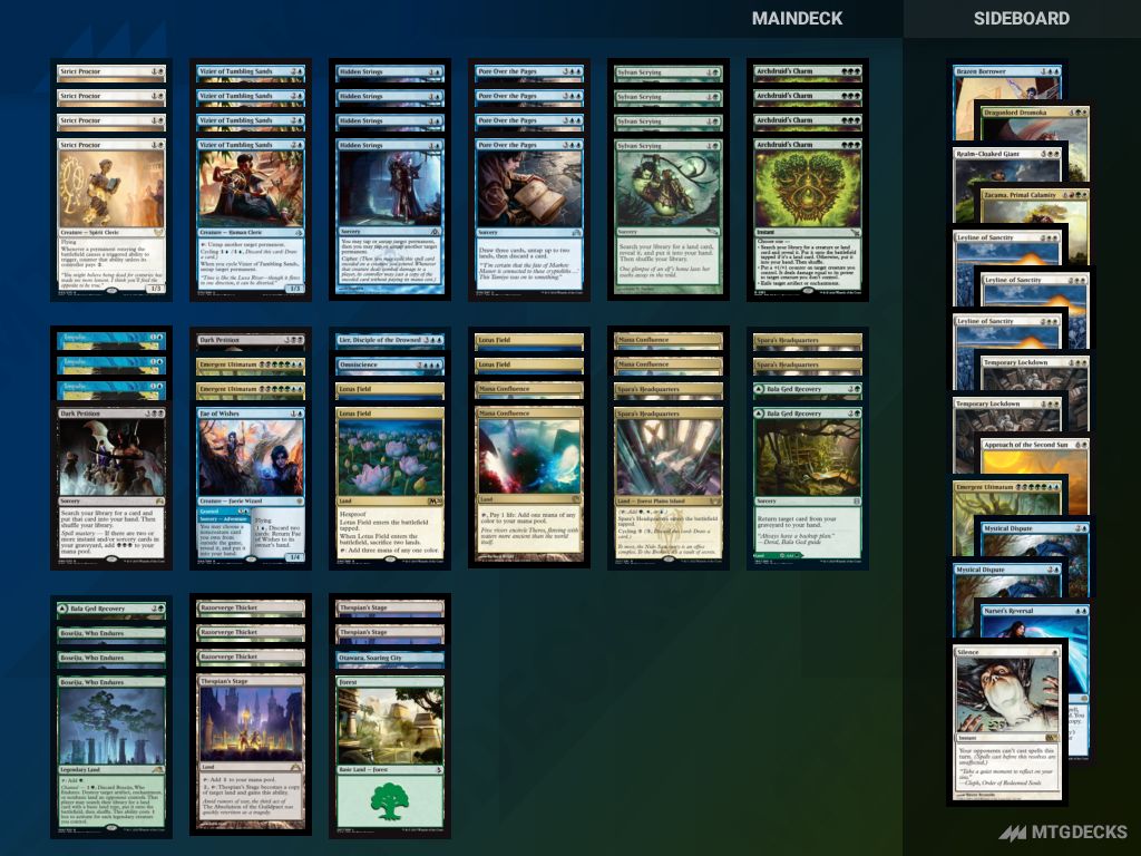 Pioneer Bant Lotus Field deck by Brett Jayne • MTG DECKS