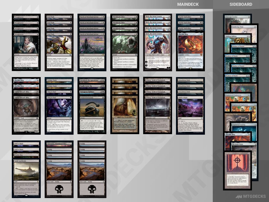 Modern Mono Black Coffers deck by Meatballsub • MTG DECKS